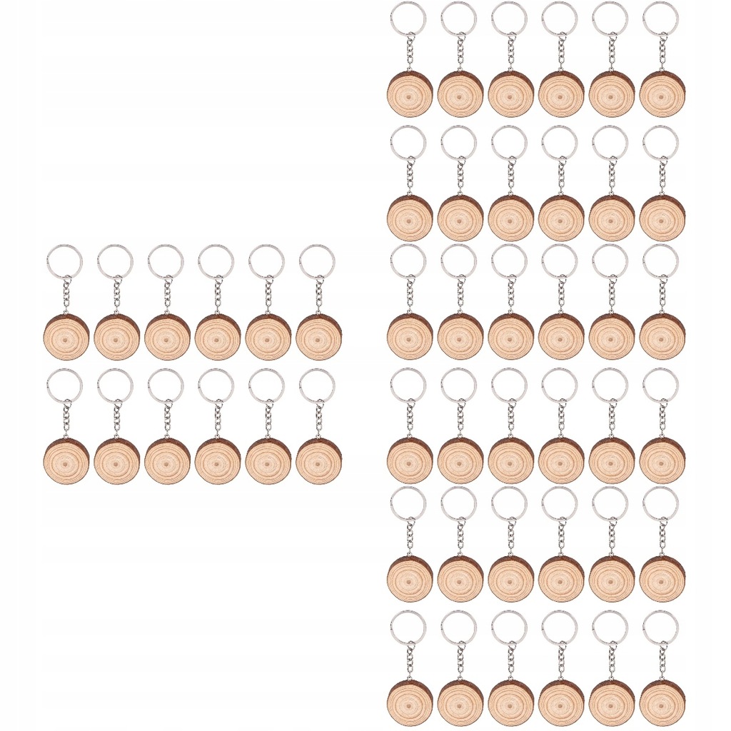 Wood Discs Hand-painted Keychain Round Log 48 Pcs - 14070957712 ...