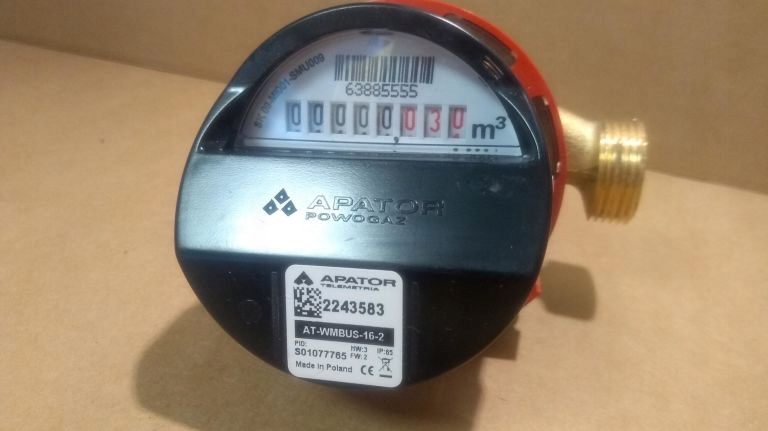 WODOMIERZ Z NAKŁADKĄ RADIOWĄ APATOR AT-WMBUS-16-2 - 8613336165 - oficjalne archiwum Allegro