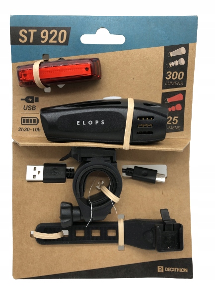 Zestaw lampek rowerowych ELOPS ST 920 - 12672676961 - oficjalne ...