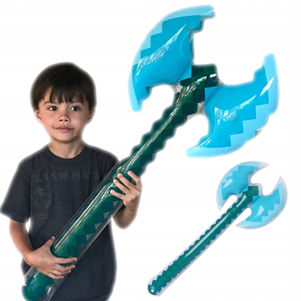 MINECRAFT PIXEL DMUCHANY TOPÓR DO WODY 86cm - 13576917483 - oficjalne ...