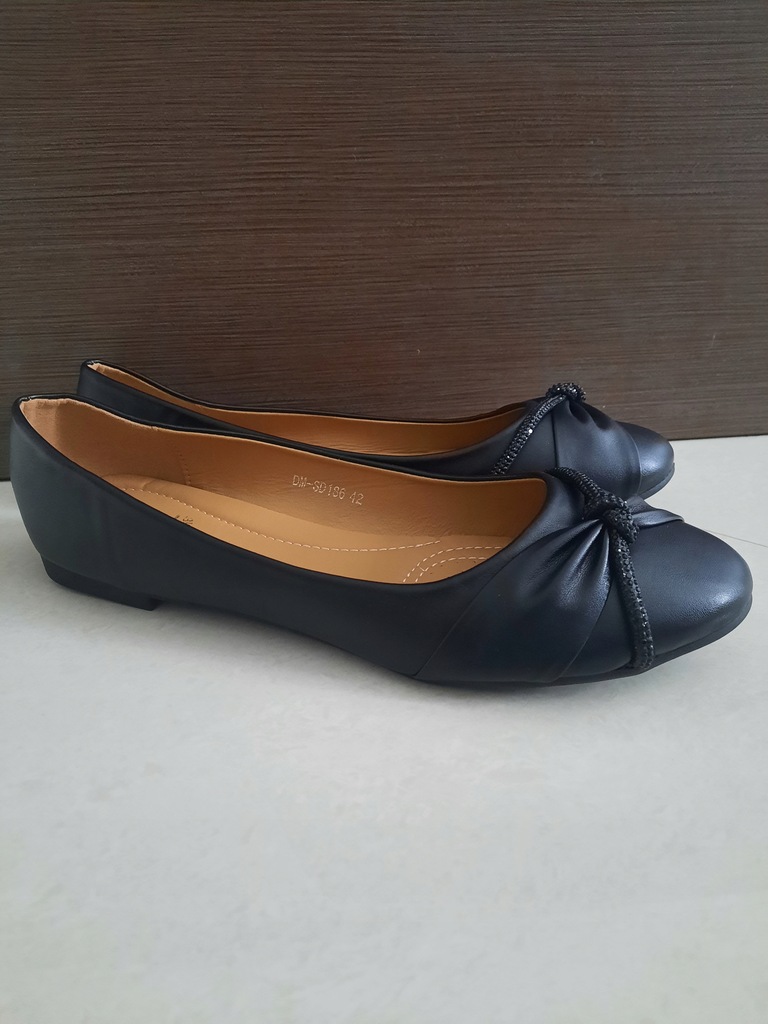 BALERINY BALERINKI CZARNE 42 NOWOŚĆ 27,5 CM - 12097462821 - oficjalne ...