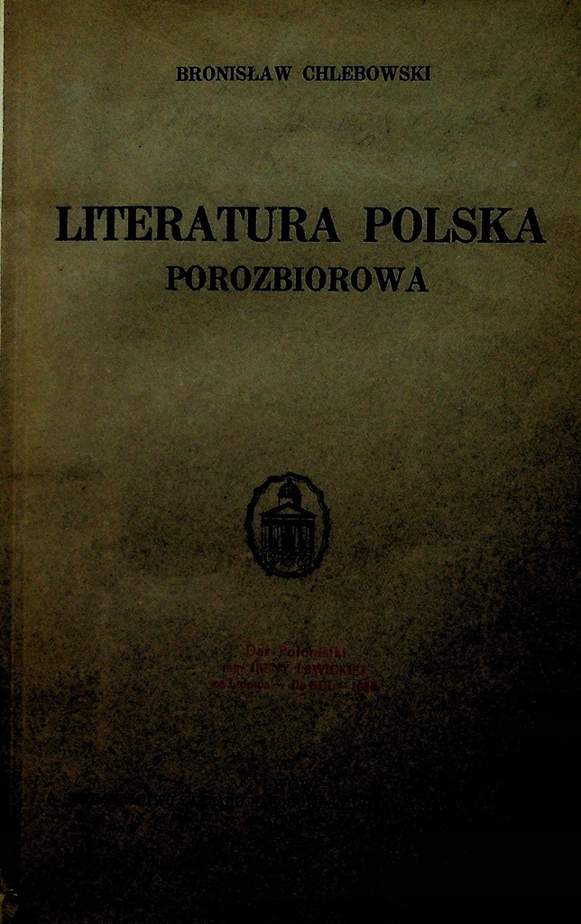 Literatura polska porozbiorowa 1935 r - 13280739438 - oficjalne archiwum Allegro
