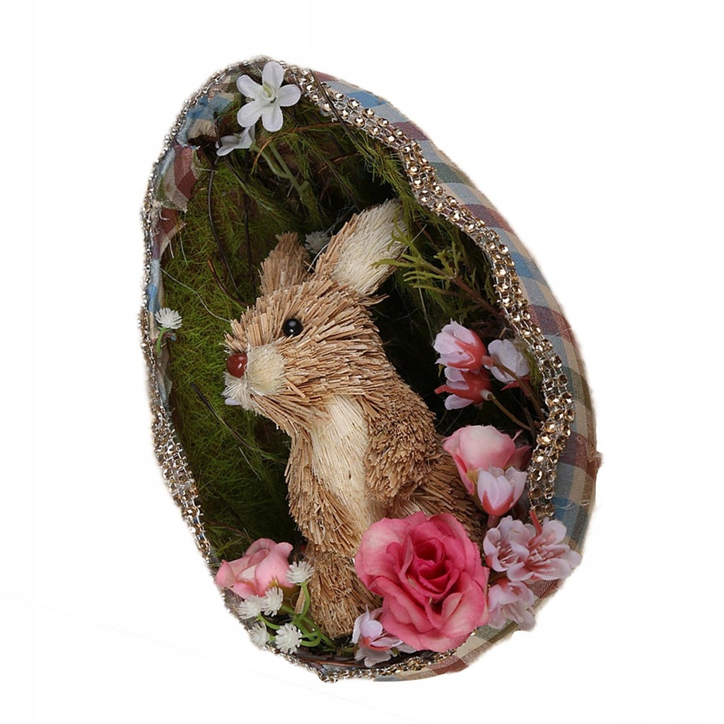 Lifelike Straw Rabbit Easter Figure Collectible - 13085323329 ...