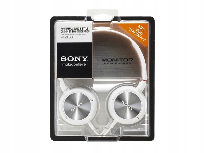Słuchawki nauszne Sony MDR-ZX300 KOLORY! ORYGINAŁ - 7527081323 ...