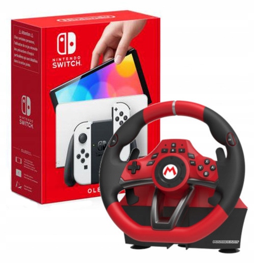 Konsola NINTENDO Switch OLED + Mario Wheel Deluxe - 11717241679 ...