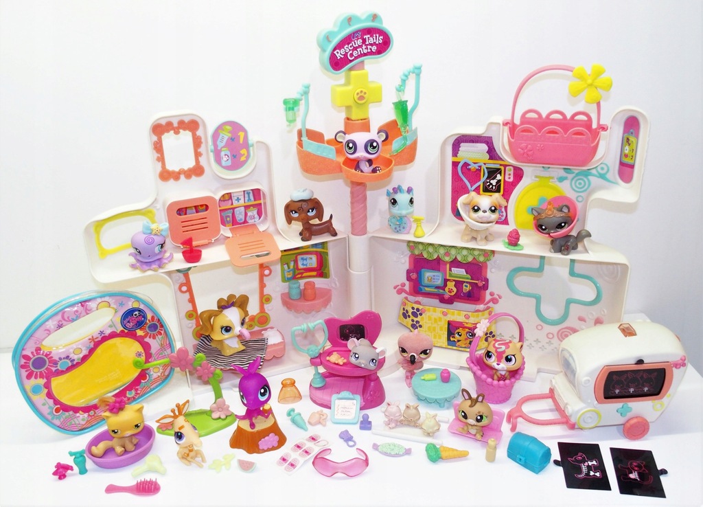 Domek SZPITAL karetka Littlest Pet Shop LPS ZESTAW - 11889247036 ...