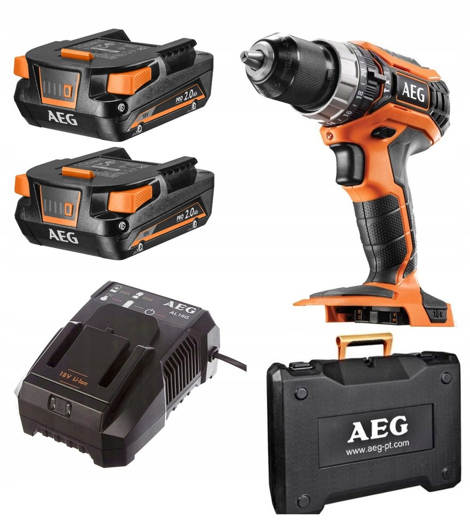 Wkrętarka akumulatorowa AEG 4935459722 18V ZESTAW - 12229554424 - oficjalne archiwum Allegro