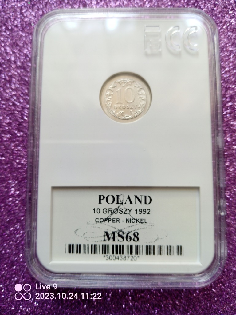 10 GROSZY 1992 MS68 - 14686132061 - oficjalne archiwum Allegro