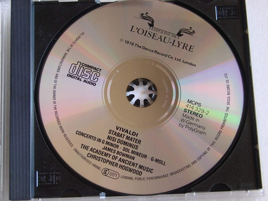 Vivaldi Bowman - Hogwood – Stabat Mater CD 1985 - 12319354248 ... Vivaldi Bowman - Hogwood – Stabat Mater CD 1985 - 12319354248 ...