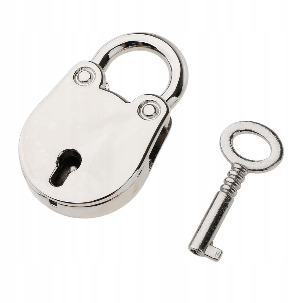 Vintage Padlock Mini Security Lock with Key Silver - 13536949433 ...