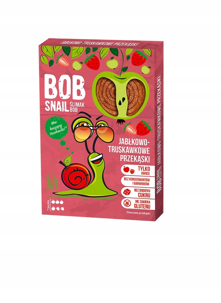 Przekąski Eco-Snack Bob Snail 60g jabłko truskawka - 12684456566 ...