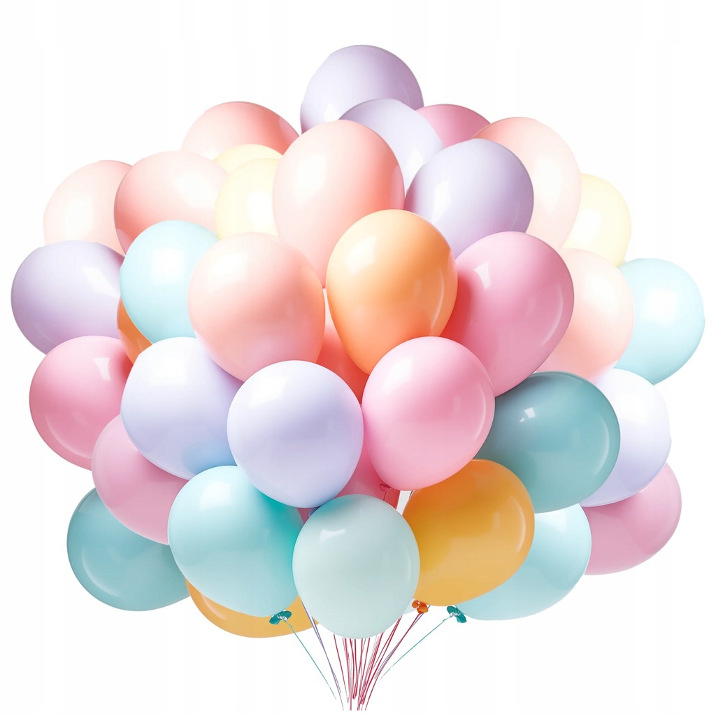 Balony pastelowe DUŻE na HEL 50szt dekoracja balonowa na CHRZEST PANIEŃSKI - 16035070266 ...