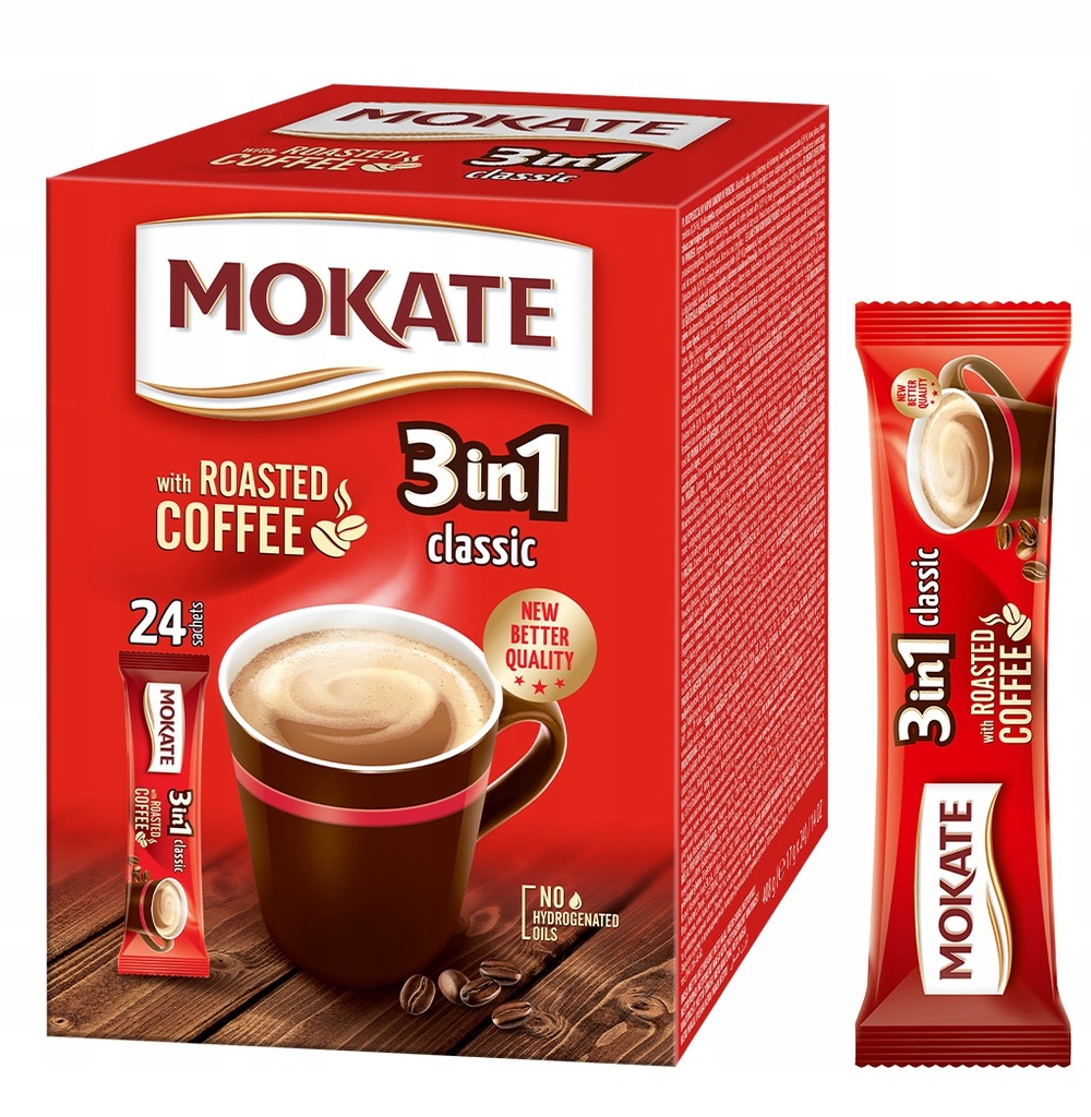 Napój kawowy Mokate 3w1 Classic BOX 24 saszetki - 12706071322 - oficjalne archiwum Allegro