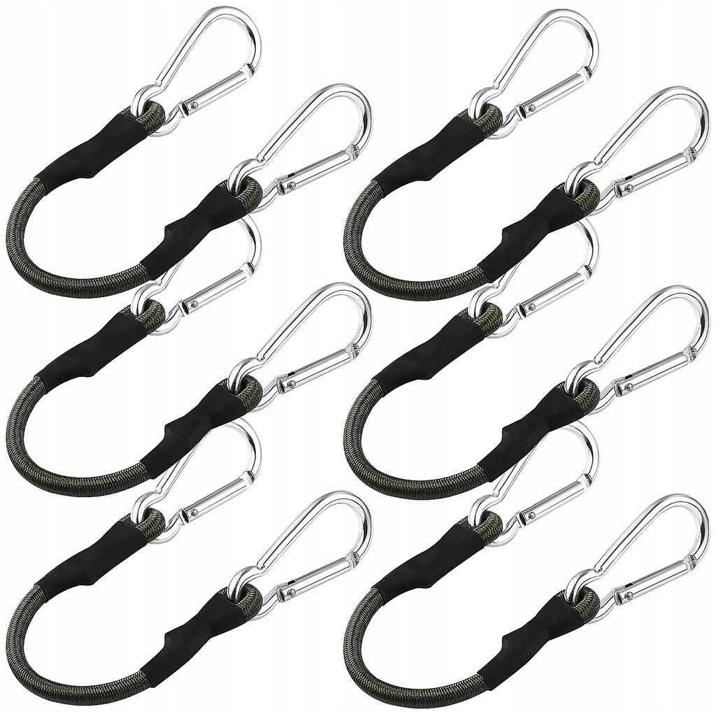 Elastic Rope Adjustable Bungee Cords Hooks 6 Pcs - 13583641893 ...