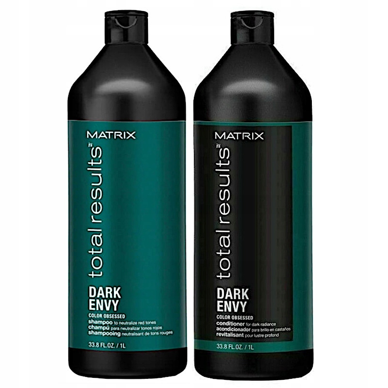 MATRIX TR DARK ENVY SZAMPON 1000ML ODŻYWKA 1000ML - 12193882093 ...