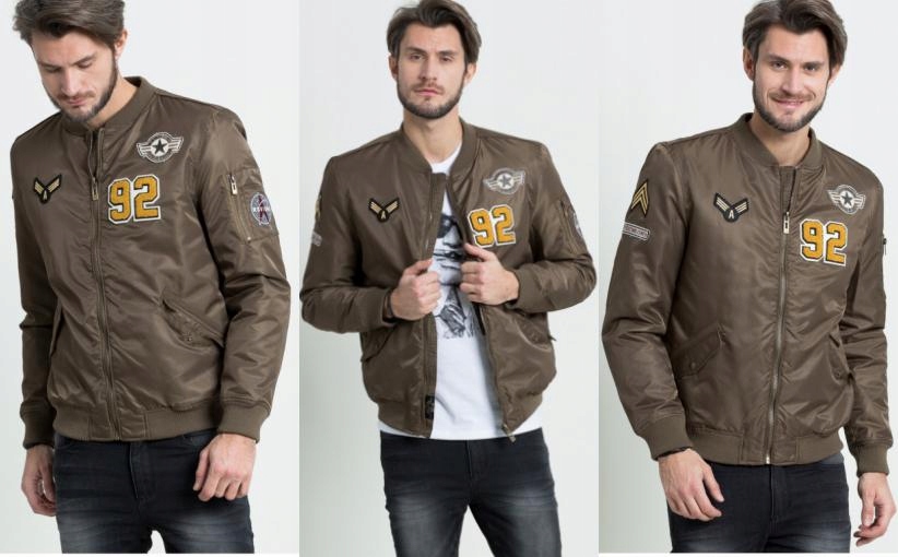 L25951 A05 REVIEW KURTKA KHAKI BOMER L - 11560875795 - oficjalne ...