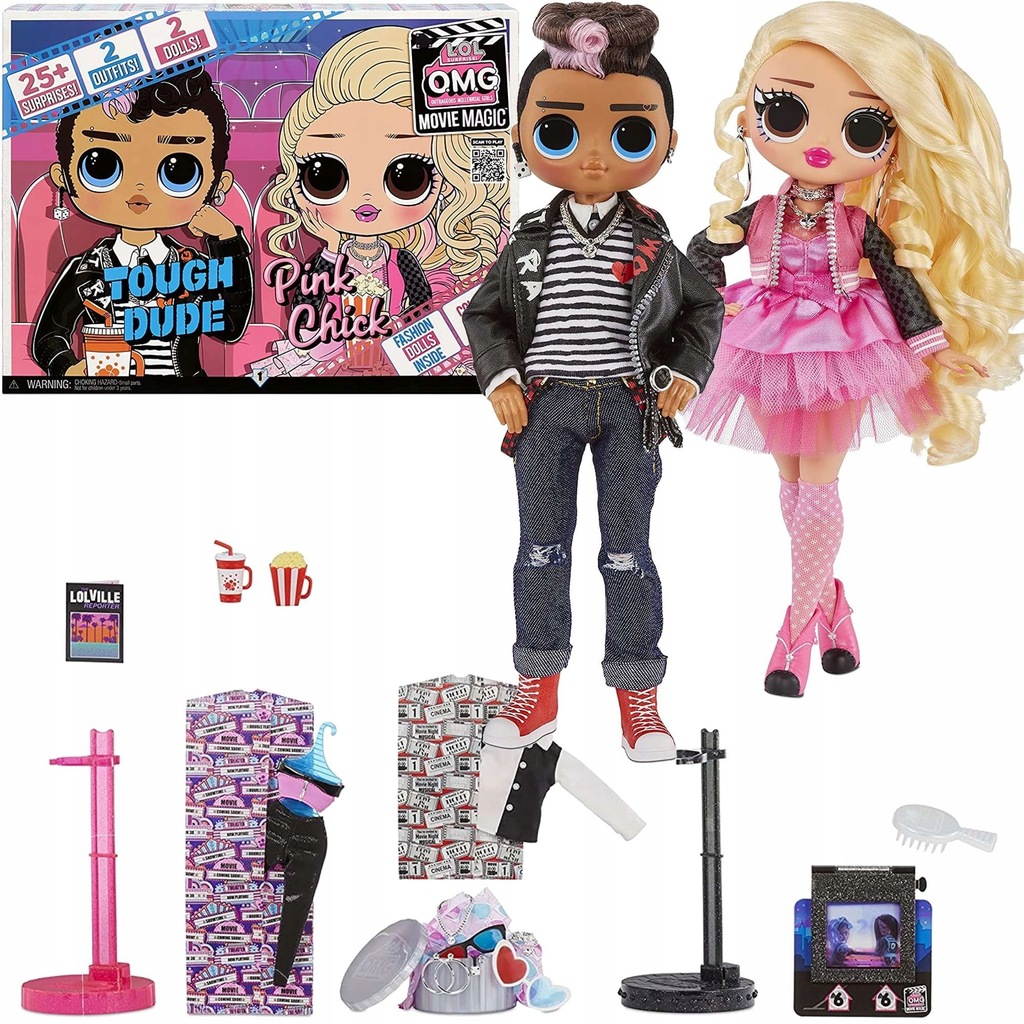 LOL SURPRISE OMG MOVIE MAGIC TOUGH DUDE+PINK CHICK - 11505713303 - oficjalne archiwum Allegro