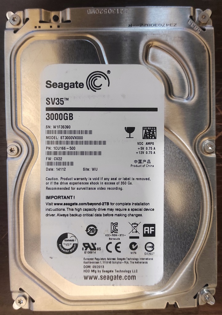 Dysk twardy Seagate ST3000VX000 3TB SATA 3,5" - 14729845026 - oficjalne ...