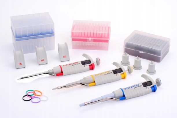 Zestaw pipet automatycznych HTL DISCOVERY COMFORT DV10, DV100, DV1000 ...