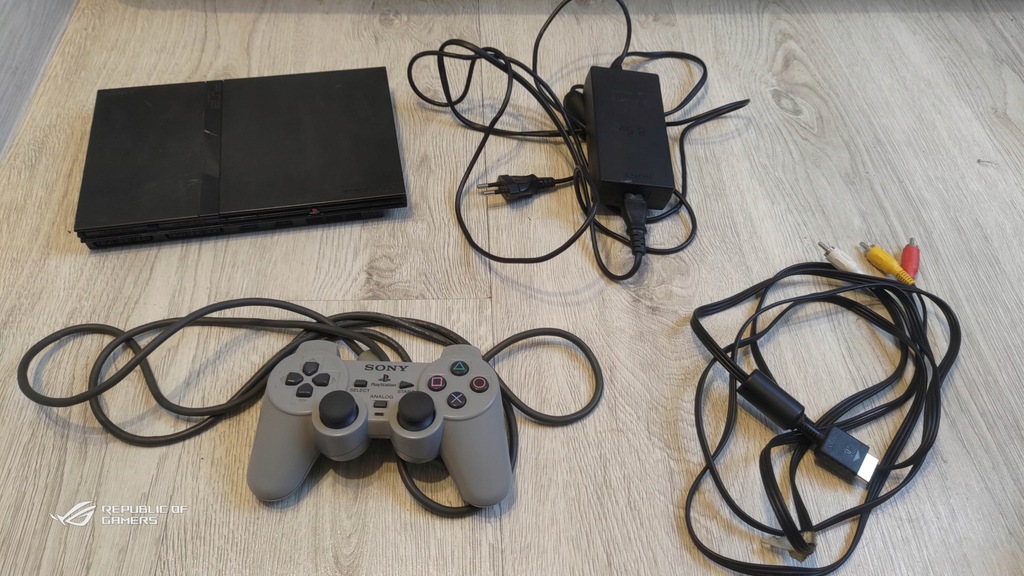 KONSOLA PS2 SLIM SCPH-77004 + PAD + ZASILACZ + AV - 13505018569 ...