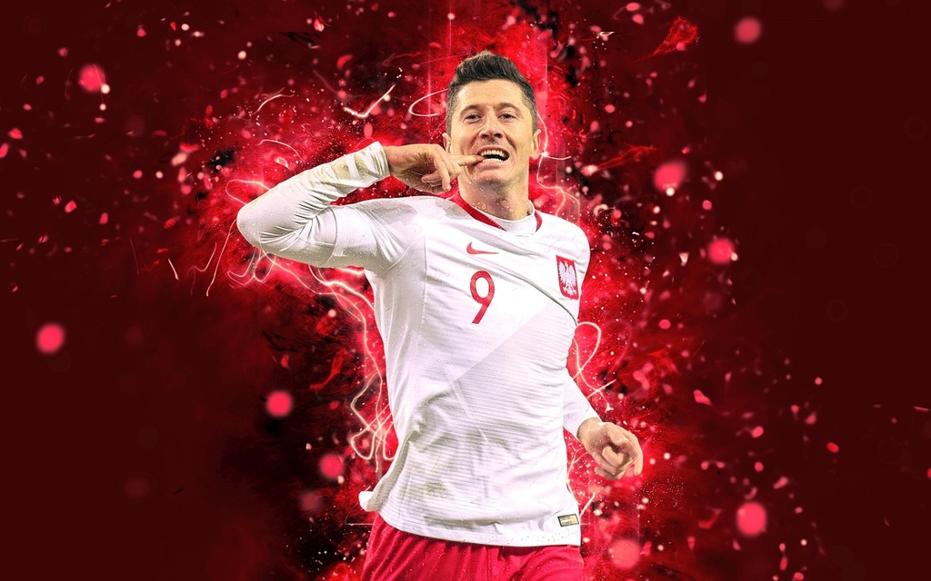 ROBERT LEWANDOWSKI Naklejka - plakat 100 cm K225 - 10515612899 ...