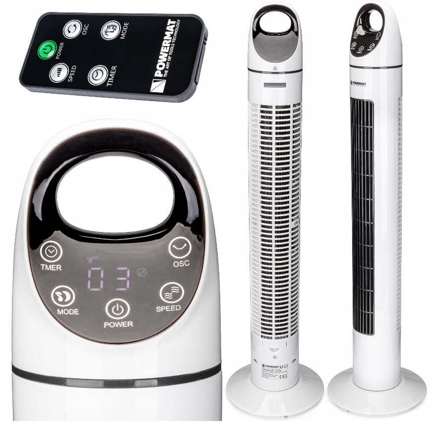 WENTYLATOR KOLUMNOWY STOJĄCY PODŁOGOWY WIATRAK 80W - 10918273052 ...