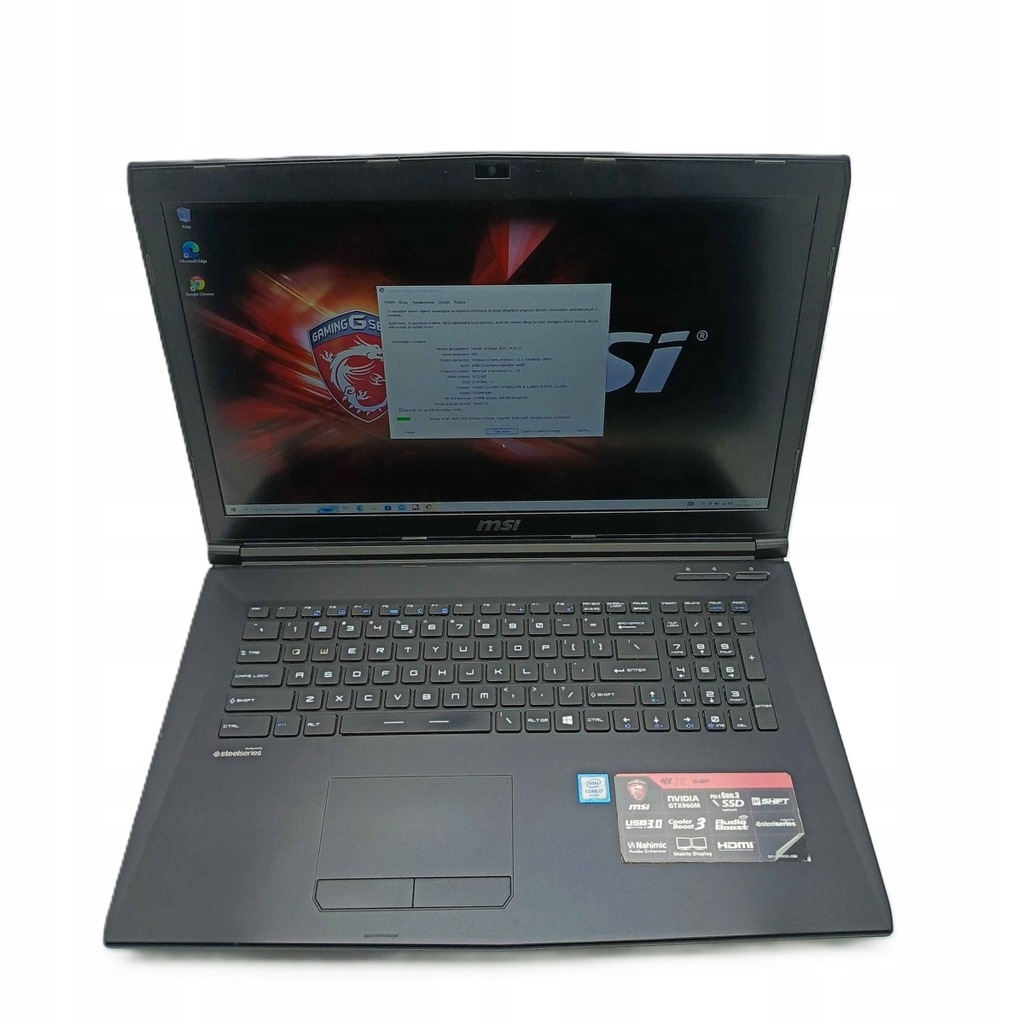 Laptop MSI MS-1795 | i7-6700HQ | GTX 960M | 8GB RAM | 1TB HDD - 17263137519 - oficjalne archiwum ...