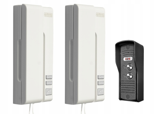 Domofon dwurodzinny EURA Duo Bianco ADP-33A3 - 7036186703 - oficjalne archiwum Allegro