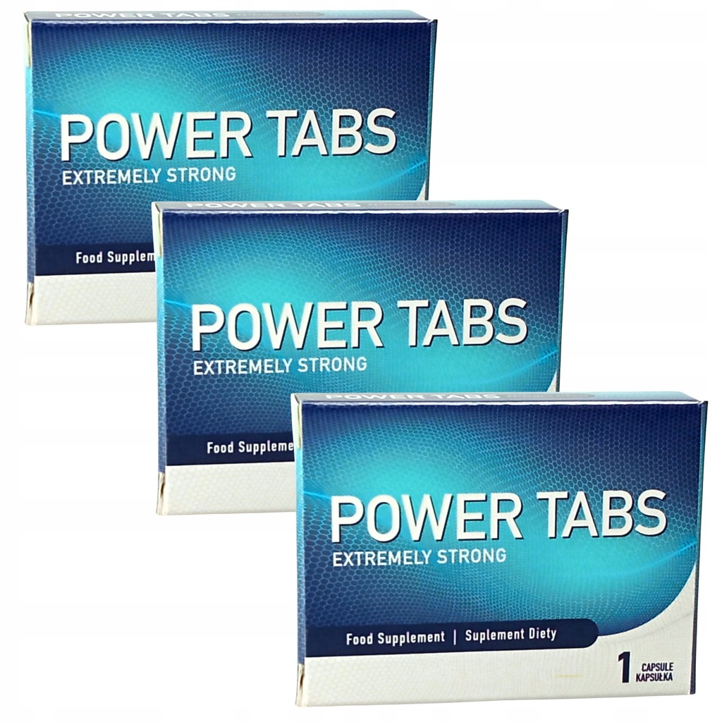 3x POWER-TABS SZYBKI WZWÓD SILNA MOCNA 24H EREKCJA - 13685147505 ...