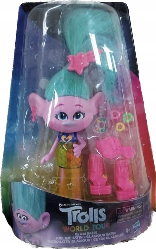 Hasbro Lalka Trolls World Tour Glam Satin - 11575554687 - oficjalne ...