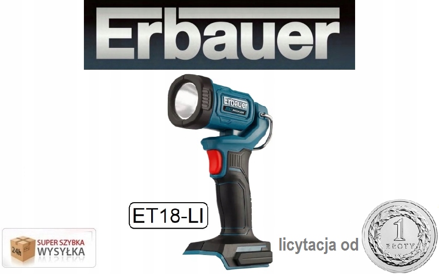 ERBAUER LATARKA RĘCZNA AKU ET18-LI - 12893437446 - oficjalne archiwum ...
