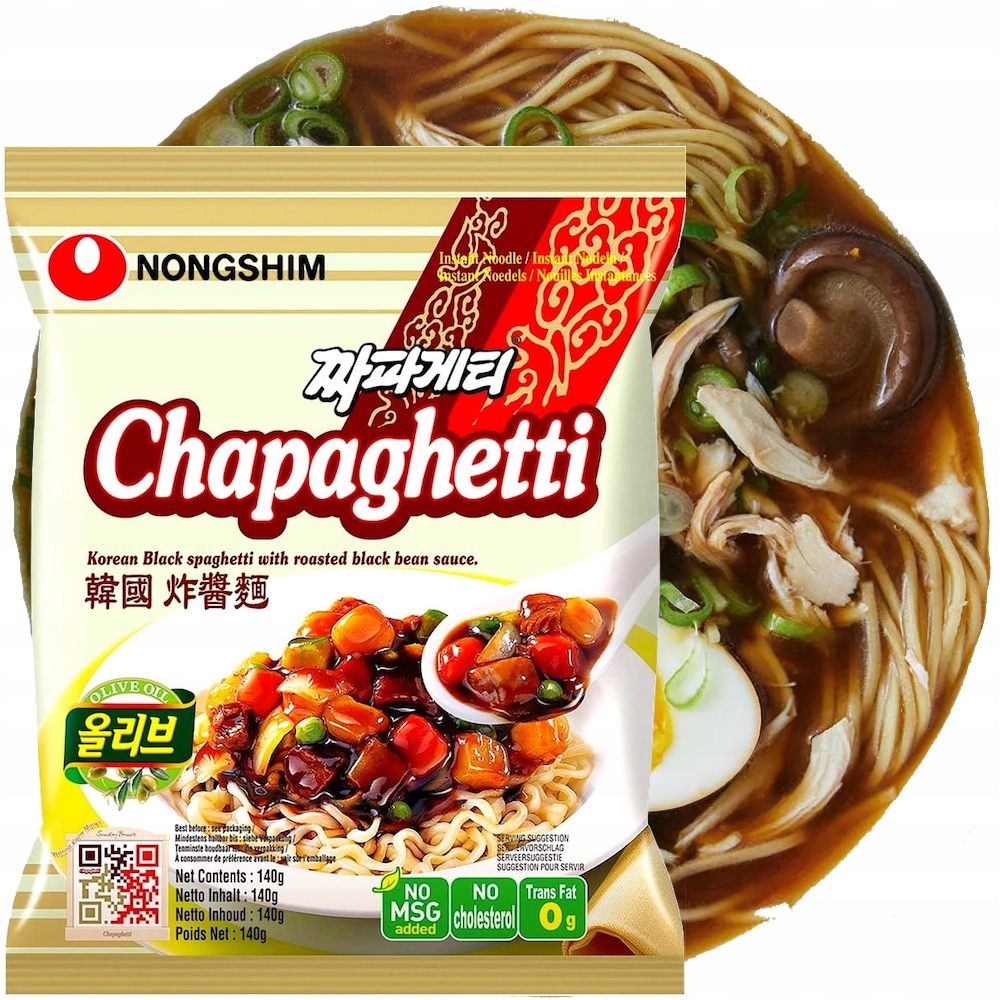 Makaron Koreański Chapagetti Czarna Fasola 140g - 8304698390 ...