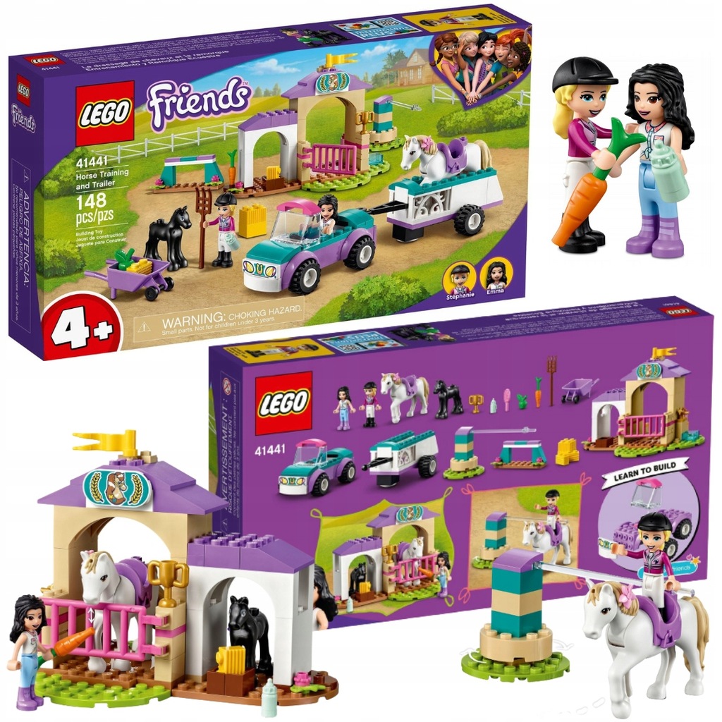 LEGO FRIENDS STAJNIA TOR PRZESZKÓD KONIE PREZENT - 12682792988 ...