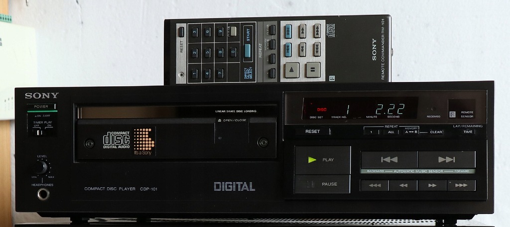 SONY CDP-101 + pilot RM-101 X-rare odtwarzacz CD - 13046151468 - oficjalne archiwum Allegro
