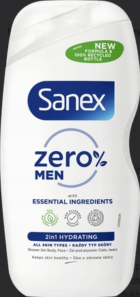 SANEX MEN Zero% żel pod prysznic 2w1 Vegan 500m - 13428119019 - oficjalne archiwum Allegro