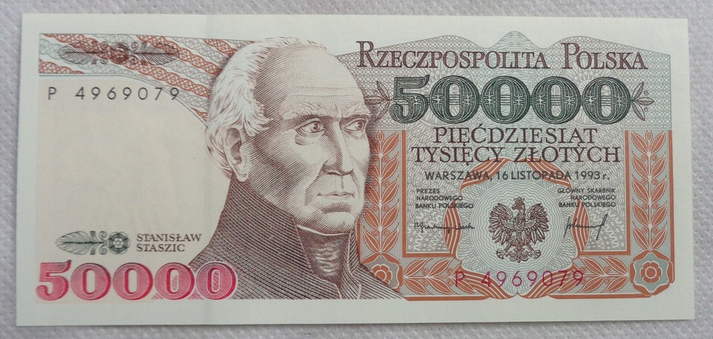POLSKA - 50000 ZŁOTYCH - 1993 seria P / UNC - 12612652964 - oficjalne ...