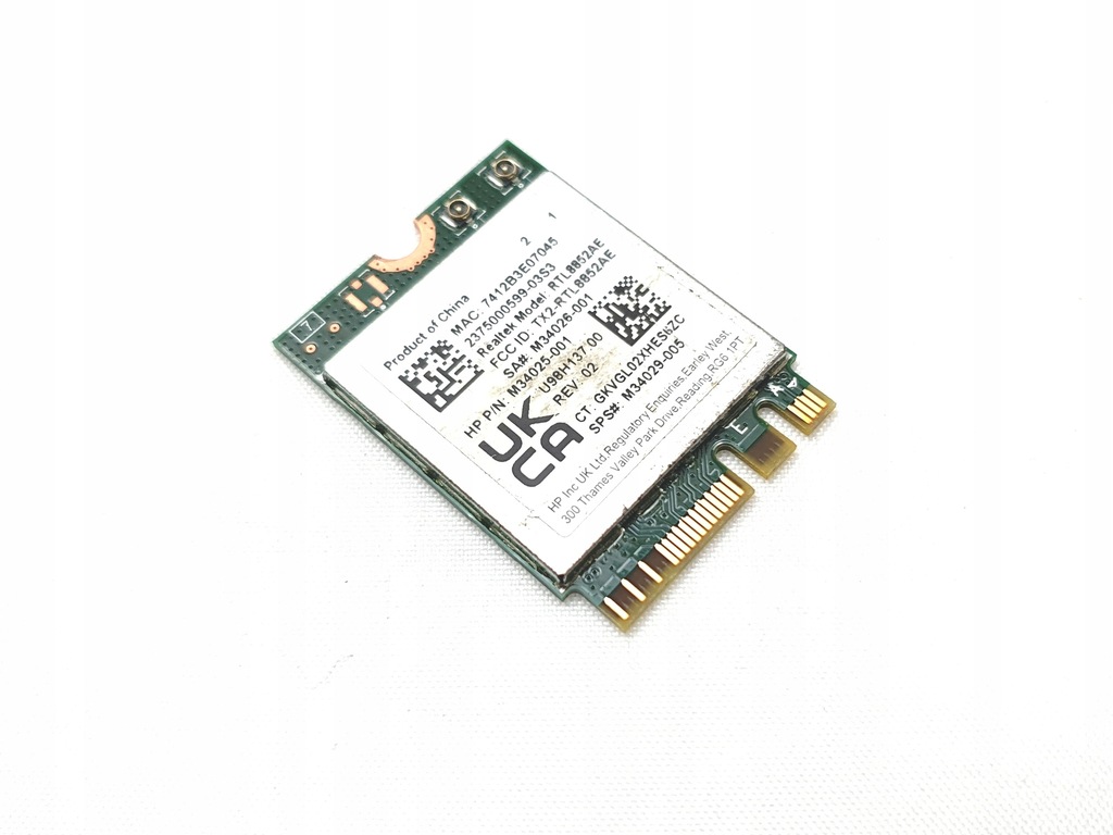Karta sieciowa wewnętrzna Realtek RTL8852AE do HP - 12391260902 ...