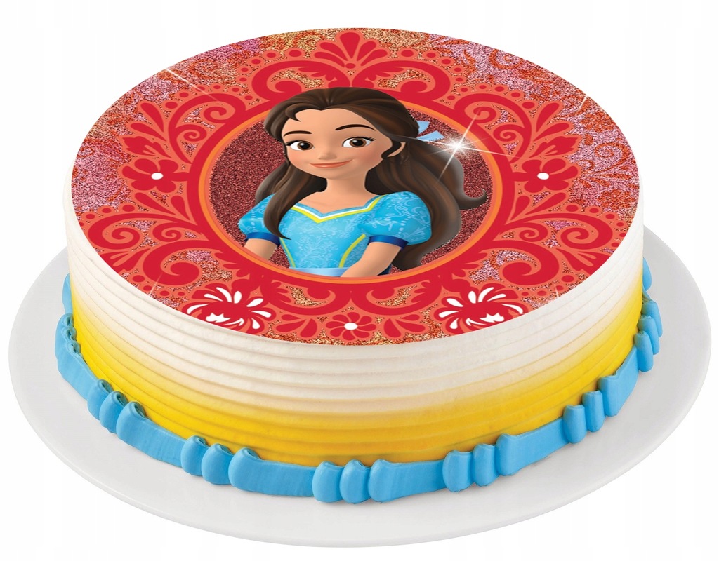 BARDZO GRUBY OPŁATEK NA TORT Elena z Avaloru 20 cm - 7529426266 ...