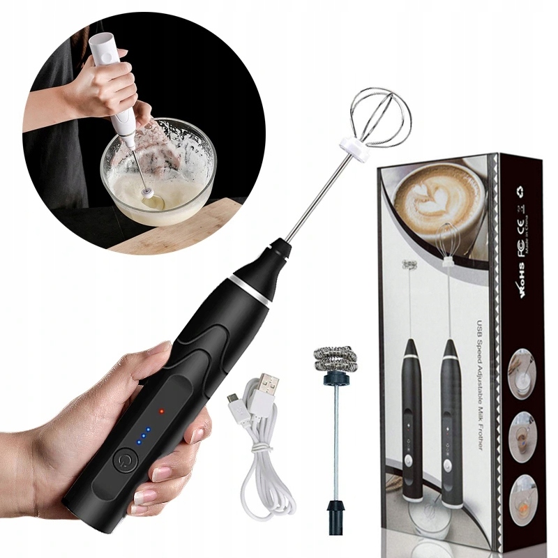 SPIENIACZ DO MLEKA KAWY ELEKTRYCZNY MINI MIKSER - 12269222870 ...