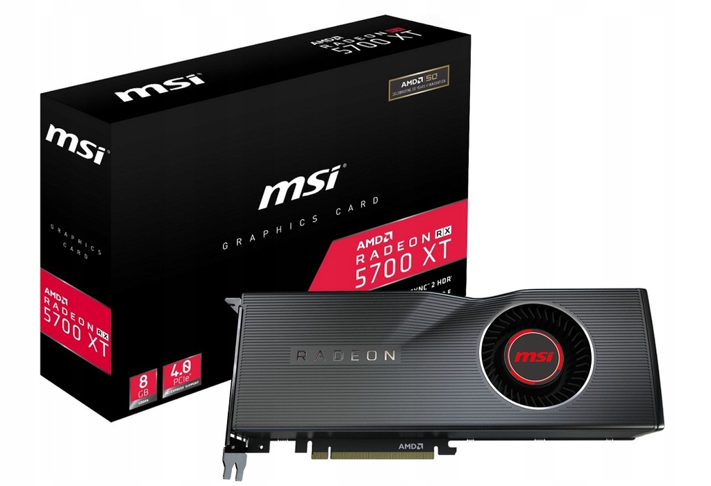 Karta graficzna MSI Radeon RX 5700 XT 8GB GDDR6 - 12800168187 - oficjalne archiwum Allegro