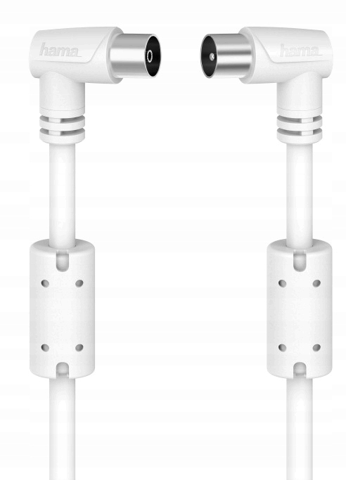 Kabel antenowy HAMA 90dB wtyk - gniazdo kątowy 5m - 11052603141 - oficjalne archiwum Allegro