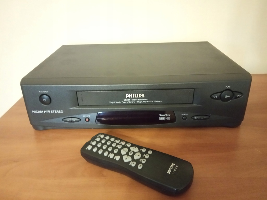 Philips VR 501 magnetowid NICAM stereo Hi-Fi - 11990792487 - oficjalne archiwum Allegro