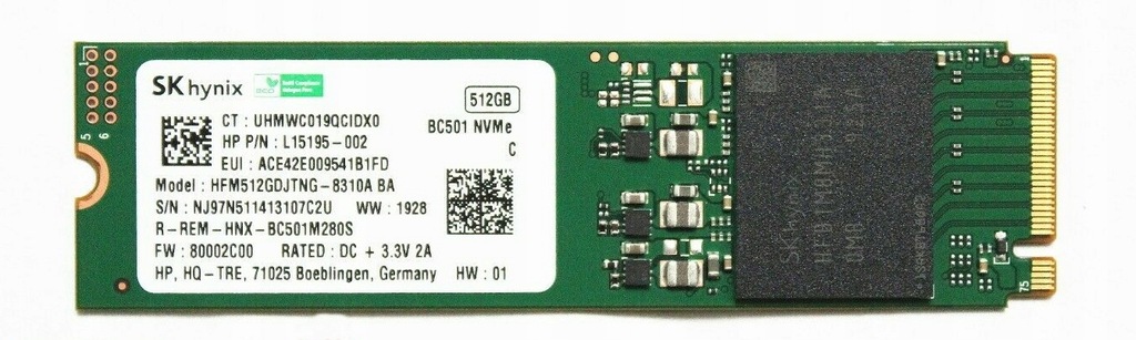 DYSK SSD SK hynix BC501 512GB PCI-E M.2 2280 NVMe - 9017577362 ...