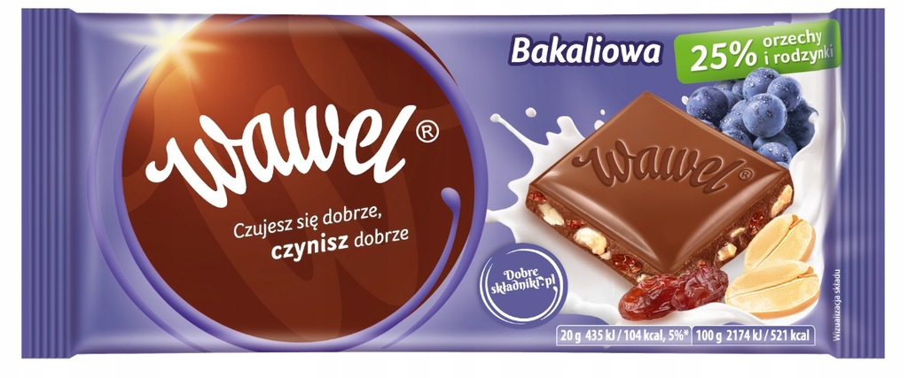 Czekolada Bakaliowa 100g Wawel - 9314648661 - oficjalne archiwum Allegro