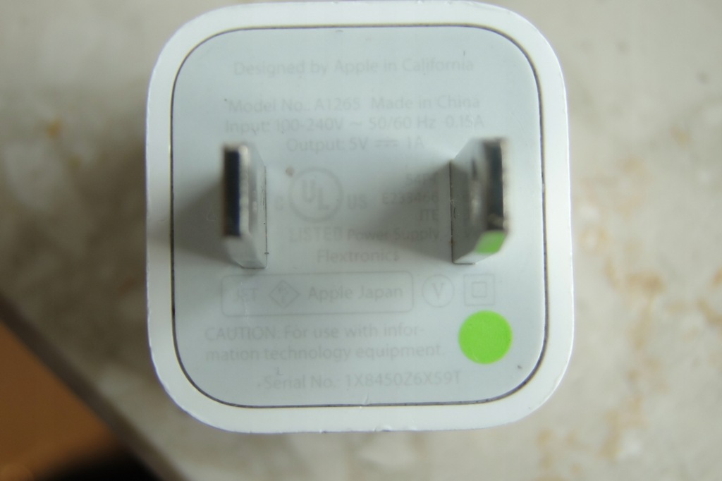 APPLE A1265 5V 1A USB USA ŁADOWARKA iPHONE ORYGINA - 8089791781 ...