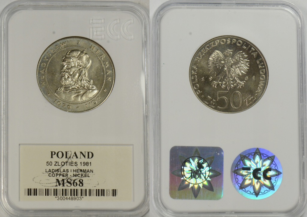AK. 50 ZŁOTYCH 1981 WŁADYSŁAW I HERMAN MS68 3.07 - 13947776195 - oficjalne archiwum Allegro