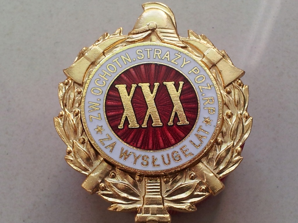 Odznaka Za Wysługę XXX Lat w OSP RP - od 1997 r. - 11906187937 - oficjalne archiwum Allegro