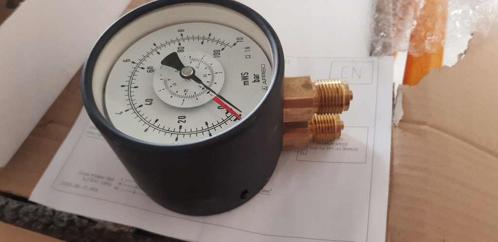 Manometr różnicowy RF 100 0-10bar AFRISO G1/2 - 11305108635 - oficjalne archiwum Allegro