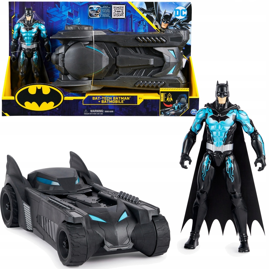 BATMAN ZESTAW FIGURKA I POJAZD BATMOBIL BAT-TECH - 10425644969 ...