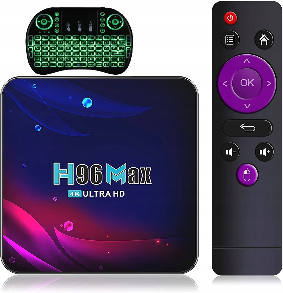 Smart TV BOX H96 MAX ULTRA HD 4K 4 64GB ANDROID 11 - 13590276511 - oficjalne archiwum Allegro
